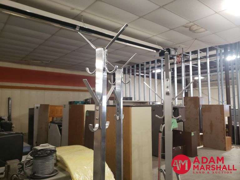 (3) Freestanding Metal Coat Racks - Adam Marshall Land & Auction, LLC