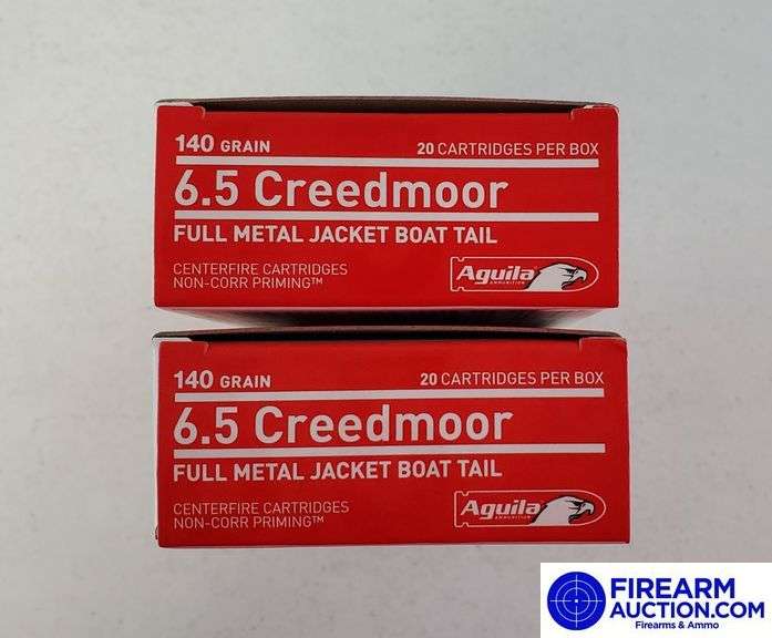 Aguila 6.5 Creedmoor - 140 Gr FMJBoat Tail (2 X 20) - FirearmAuction ...