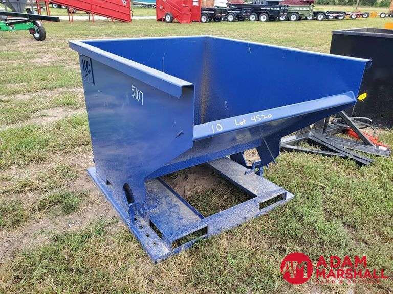 KC 2 Yard Self Dumping Hopper Attachment w/ Forklift Holes - Adam ...