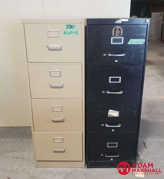(2) Vertical Filing Cabinets W/ File Folders - Adam Marshall Land ...