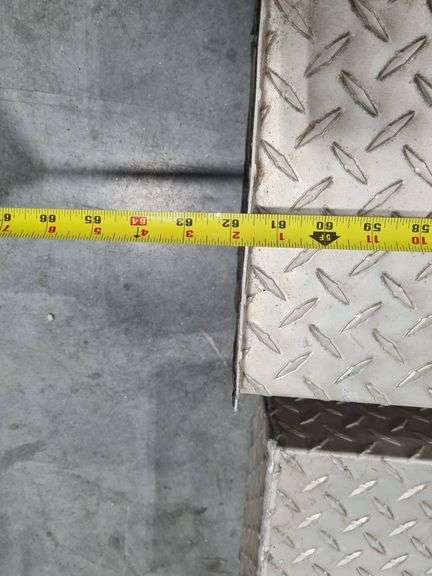 Two Aluminum Diamond Plate Storage Boxes - Adam Marshall Land & Auction ...