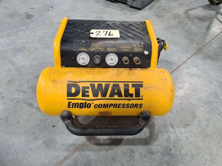 DeWalt Emglo Portable Air Compressor - Adam Marshall Land & Auction, LLC