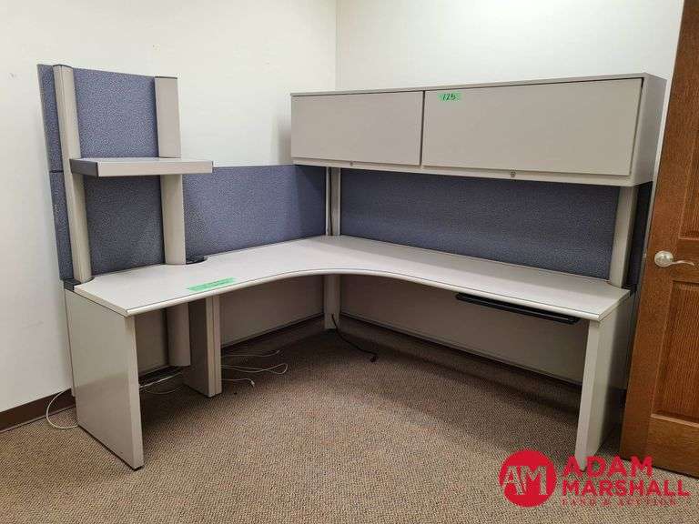 Steelcase Corner Office Desk With Storage and Hutch - Adam Marshall ...