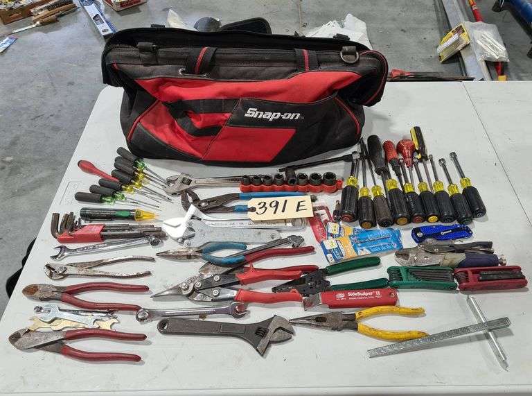 Snap-on Tool Bag and Mixed Tool Set - Adam Marshall Land & Auction, LLC