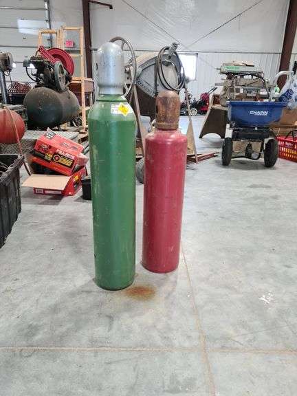 Two Gas Cylinders: Oxygen and Flammable Gas - Adam Marshall Land ...