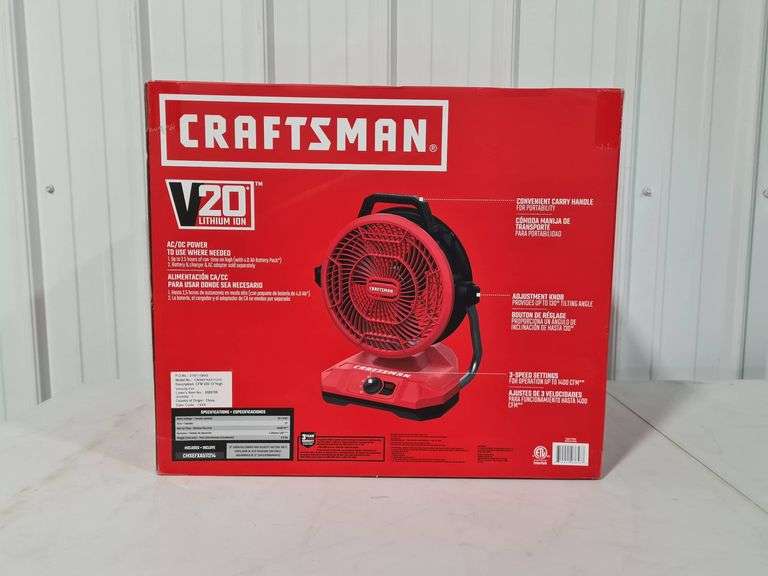NEW Craftsman V20 Cordless/Corded High Velocity Fan - Adam Marshall ...