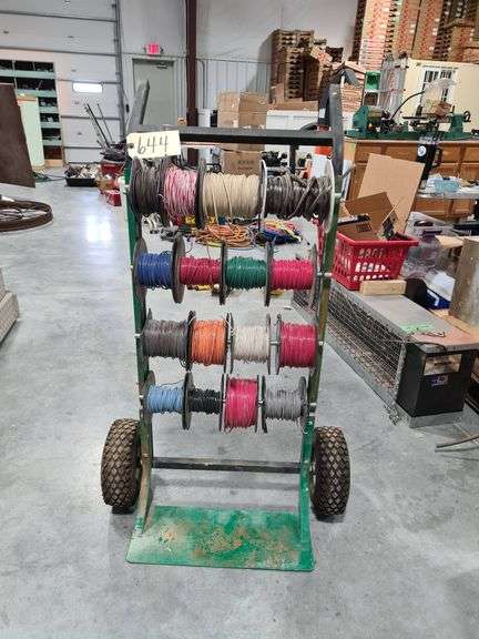 Mobile Wire Cart with Multiple Spools of Electrical Wire - Adam ...