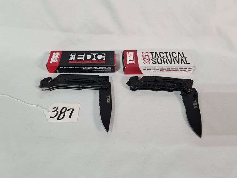 NEW (2) TRS Folding Knives with Tactical Features - Adam Marshall Land ...