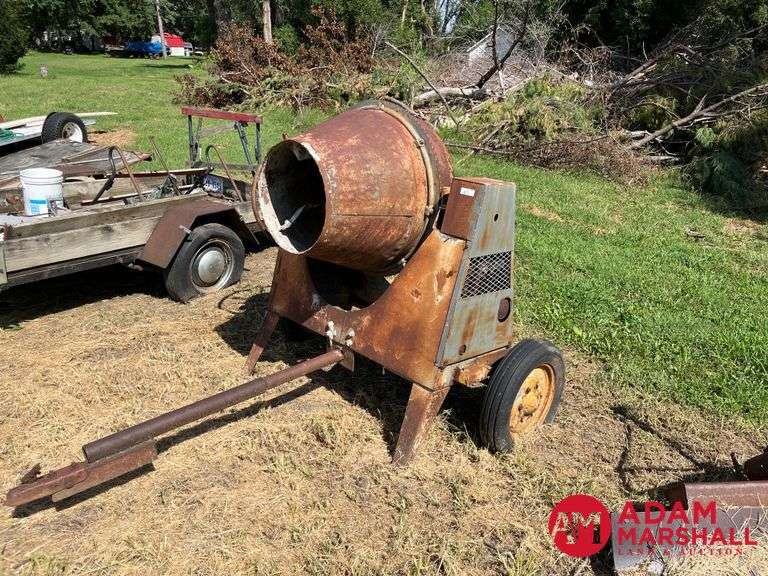Pull Behind Concrete Mixer - Adam Marshall Land & Auction, LLC