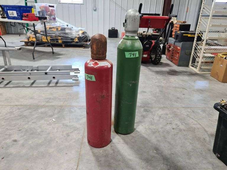 Two Gas Cylinders: Oxygen and Flammable Gas - Adam Marshall Land ...