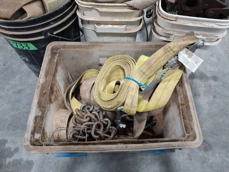 Straps, Chains, and Industrial Tools in Buckets - Adam Marshall Land ...