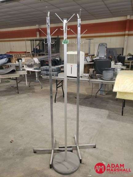 (3) Freestanding Metal Coat Racks - Adam Marshall Land & Auction, LLC