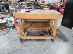 Heavy-Duty Rolling Workbench With Steel Top - Adam Marshall Land ...