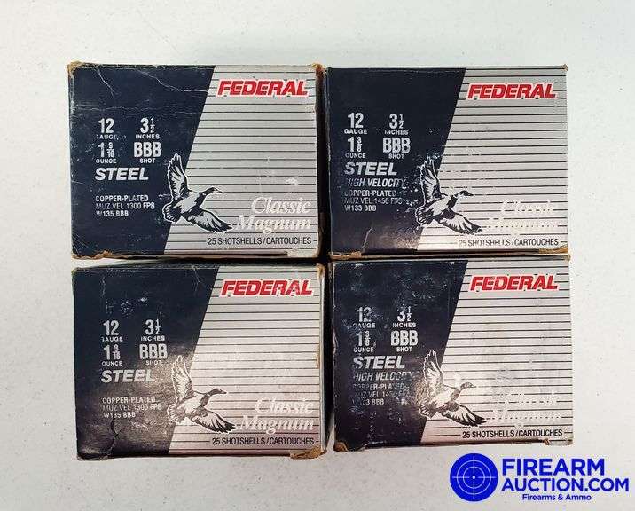 Federal Classic Steel Magnum - 12 GA, 3½" BBB Shot, (4 X 25 ...