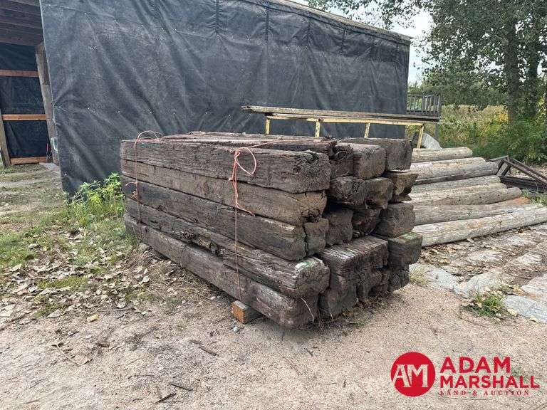 (20) Wood Railroad Ties - 8FT - Adam Marshall Land & Auction, LLC