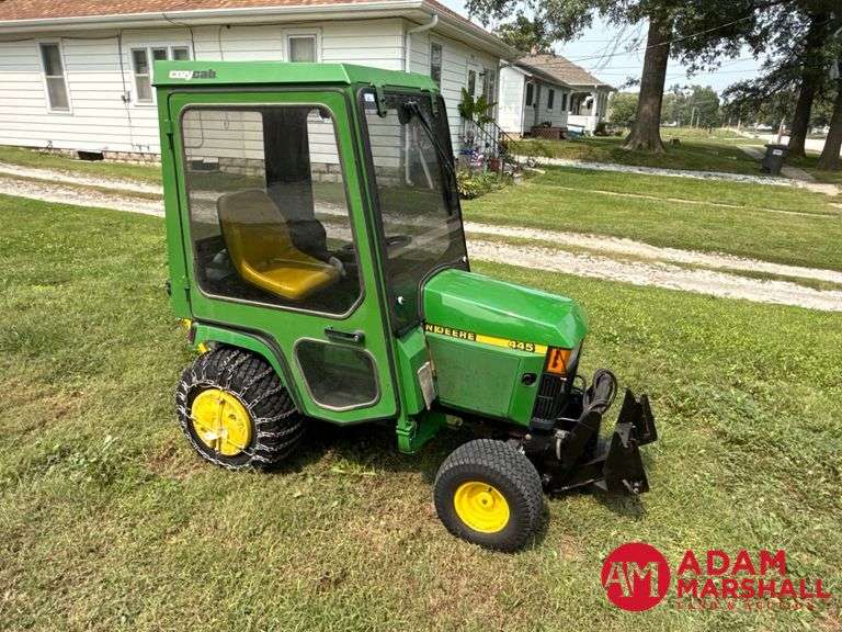 John Deere 445 Riding Lawn Tractor w/Cozy Cab - Adam Marshall Land ...