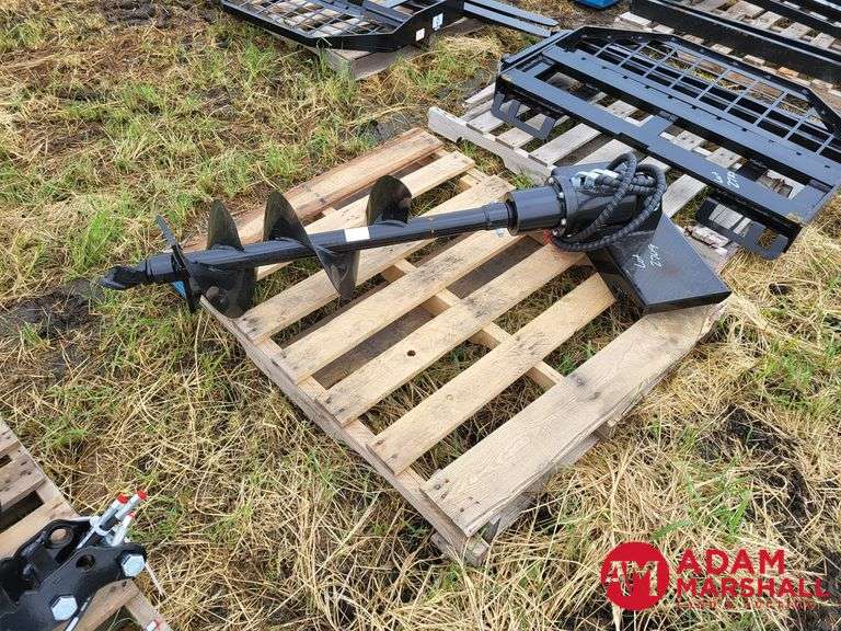 Unused GIYI Auger for Mini Skid Steer - Adam Marshall Land & Auction, LLC