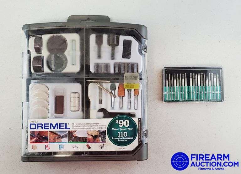 110 Piece Dremel Kit W/ Storage Box + 19 Piece Bits - FirearmAuction ...