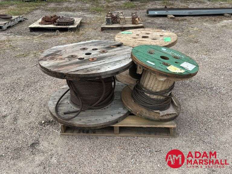 (4) Steel Cable Spools - Adam Marshall Land & Auction, LLC