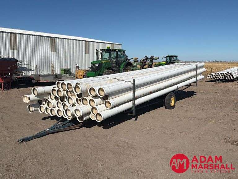 (47) Plastic Irrigation Pipes On Duo-Lift Irrigation Pipe Trailer ...
