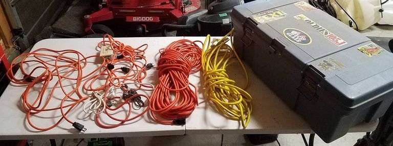Extension Cords with Plastic Storage Box - Adam Marshall Land & Auction ...
