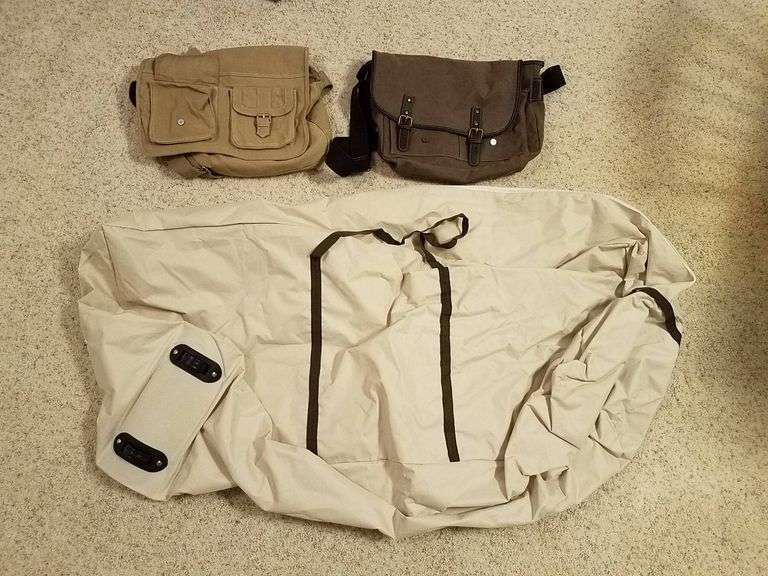 Two Canvas Messenger Bags and Canvas Fabric Cover - Adam Marshall Land ...