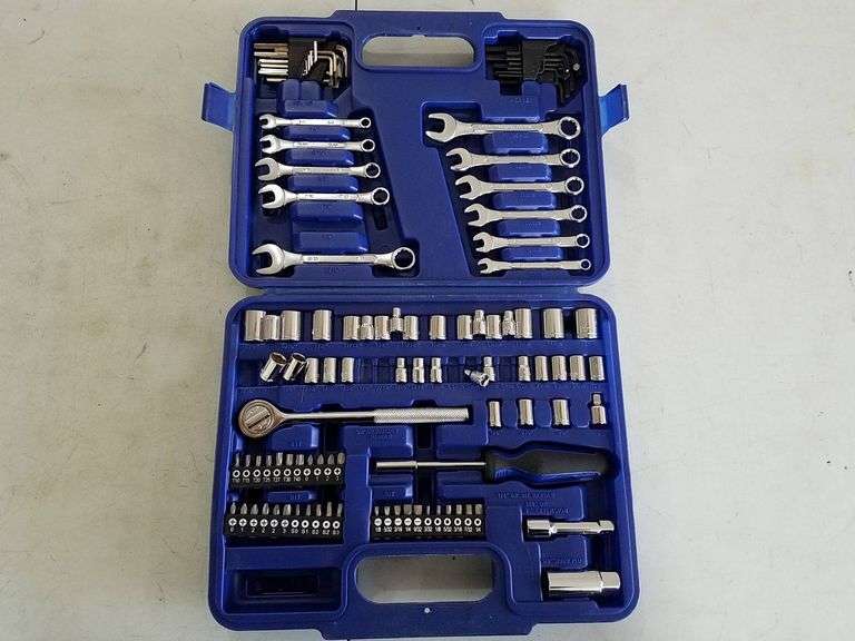 Complete Metric and SAE Tool Set in Blue Plastic Case - Adam Marshall ...