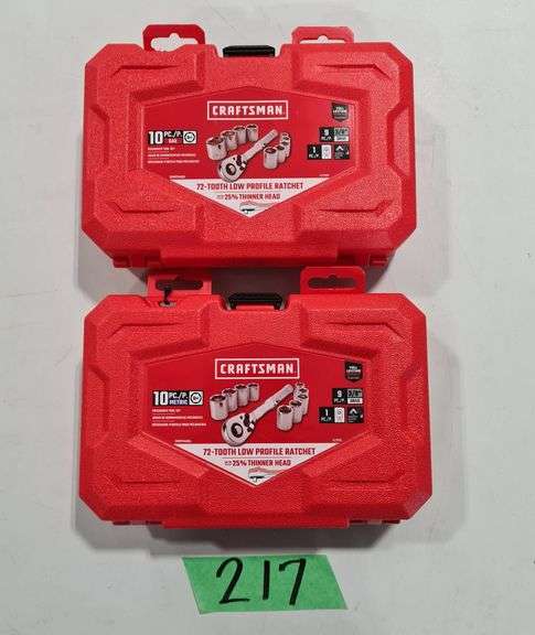 New Craftsman 72-Tooth Low Profile Ratchet Set, 10-Piece, New - Adam ...