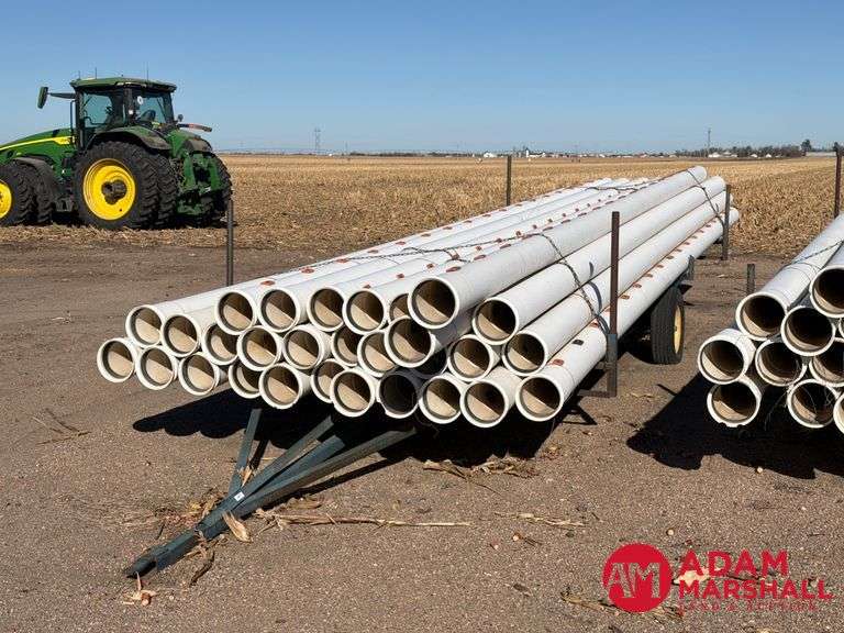 (29) Plastic Irrigation Pipe On Duo-Lift Irrigation Pipe Trailer - Adam ...