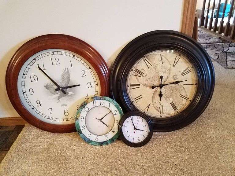 Four Wall Clocks in Assorted Styles and Sizes - Adam Marshall Land ...