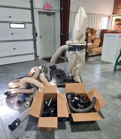 Central Machinery 2 HP Dust Collector with Hoses and Fittings - Adam ...
