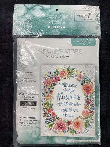 Posy-Tive Vibes Quilt Panel 56x77 - Marquette Auction Services