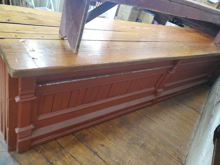 11' Country Store front counter - Marquette Auction Services