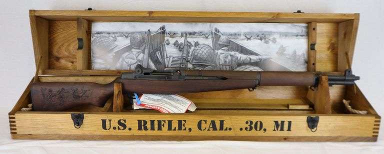 1944 Springfield M1 D-Day W/ Wood Display Box - Matthews Auctioneers