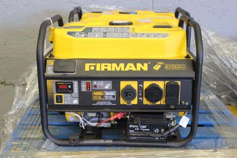Firman 3650 Generator w/ Electric Start - Matthews Auctioneers