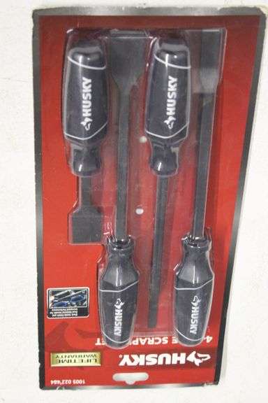 Husky 4pc Scraper Set - Matthews Auctioneers