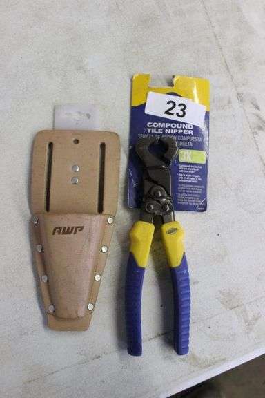 (Lot of 2)AWP Leather Tool Holder And QEP Compound Tile Nippers - Open ...