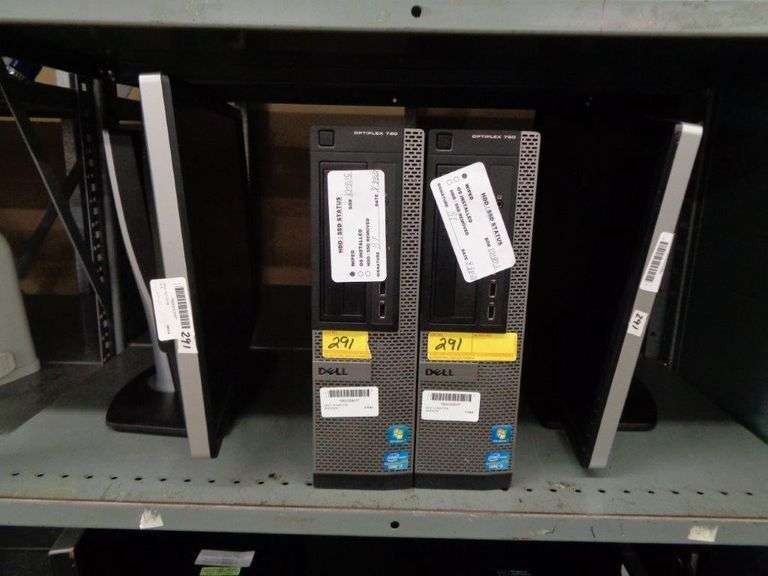 2 -DELL OPTIPLEX 790 COMPUTERS W/ MONITORS - Matthews Auctioneers