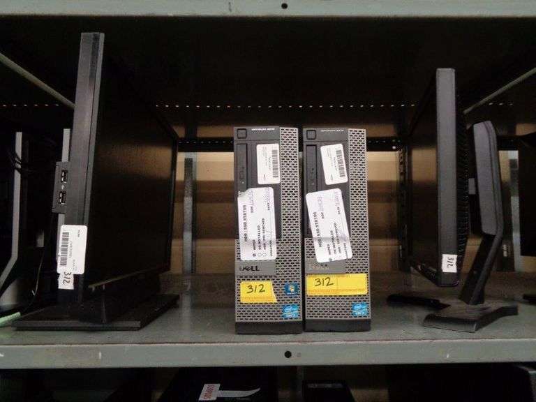 2 -DELL OPTIPLEX 9010 COMPUTERS W/ MONITORS - Matthews Auctioneers