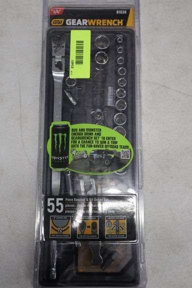 Gearwrench 55 pc ratchet and bit driver set - Matthews Auctioneers
