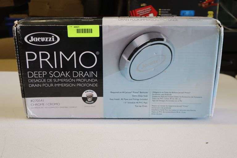 Jacuzzi Primo Deep Soak Drain complete kit - Matthews Auctioneers