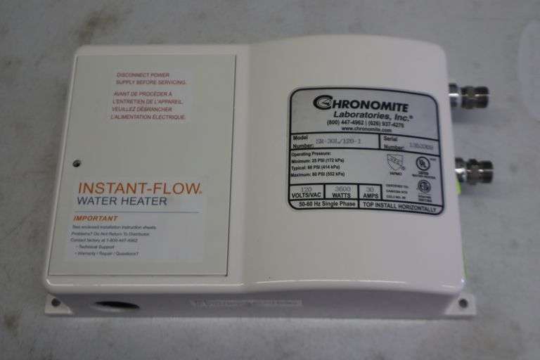 Chronomite instant flow water heater - Matthews Auctioneers