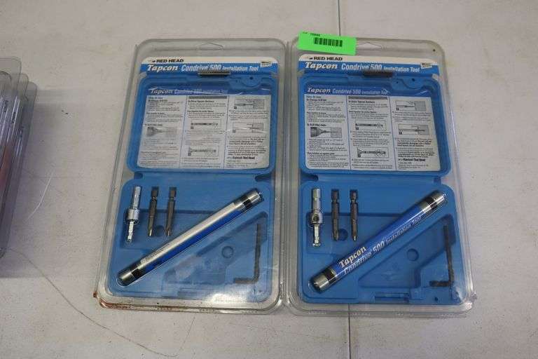 Group lot of 2 Red Head Tapcon condriye 500 installation tool ...