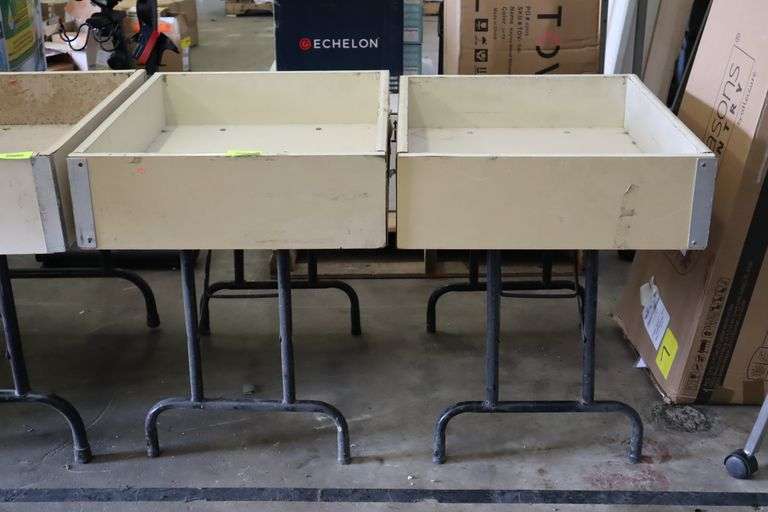 (2) Bin Tables - Used - Matthews Auctioneers