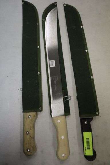 (3) Machetes with sheath - Matthews Auctioneers