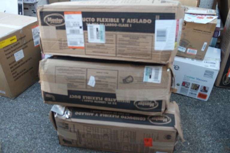 (3 sets) 6 in. x 25 ft. Insulated Flexible Duct R6 Silver Jacket ...