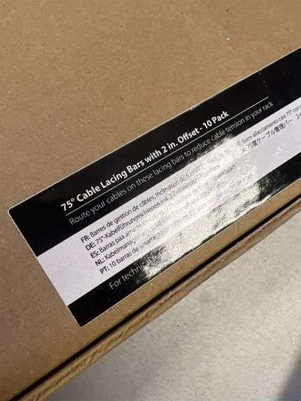 (2) StarTech.Com Horizontal Lacing Bar w/ 2 inch Offset at 75 Degrees ...