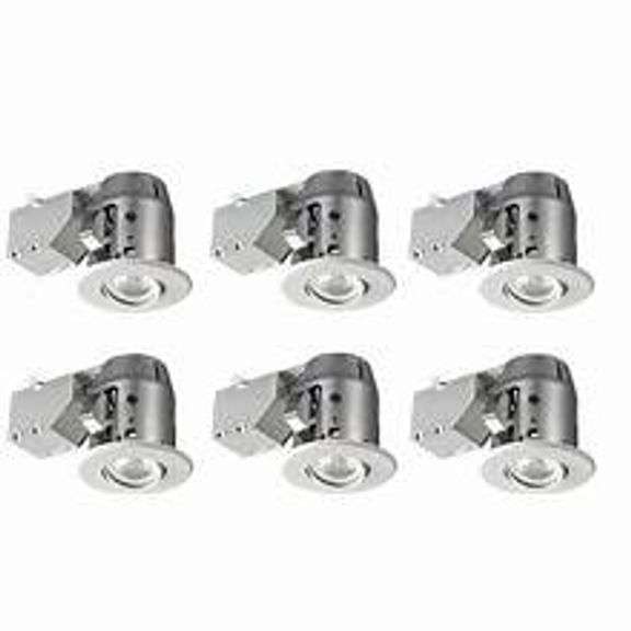 Commercial Electric 3 in. White LED Directional Round Trim Recessed ...