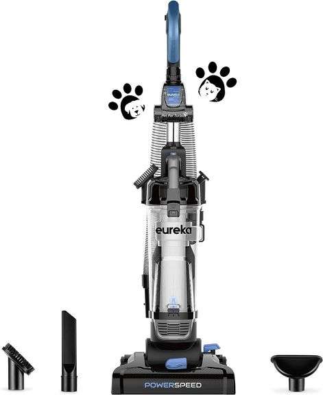 Eureka PowerSpeed Bagless Upright Vacuum Cleaner Pet Turbo Black Black ...
