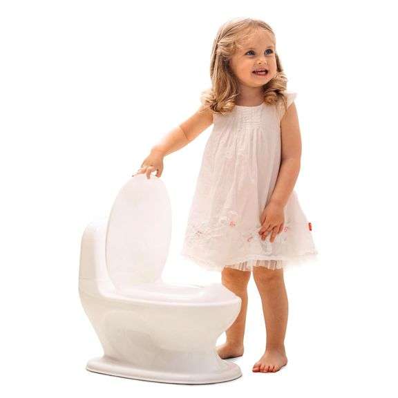 Nuby My Real Potty Training Toilet with Life-Like Flush Button & Sound ...